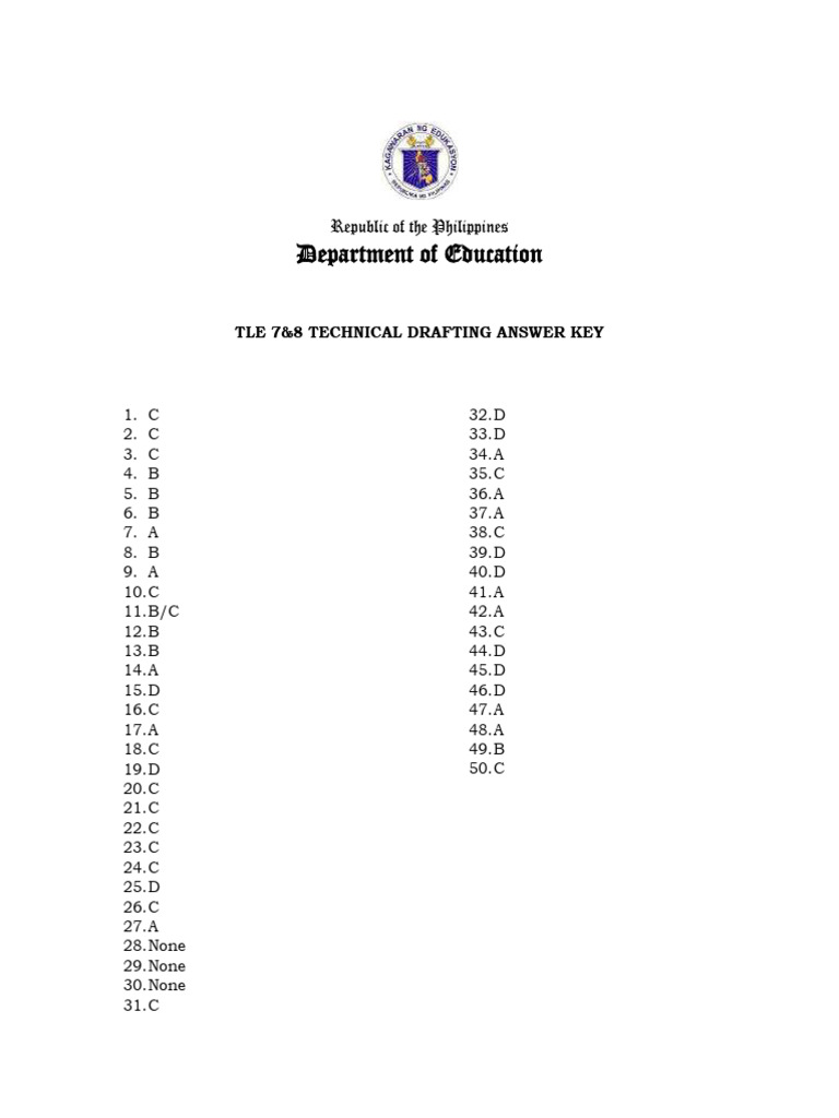 KEY - Q2 - TLE - 7&8 - Tech Draft - Jonalyn Ambrona | PDF