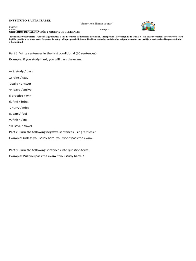 Encabezado Isi 2024 y 1r Conditional | PDF