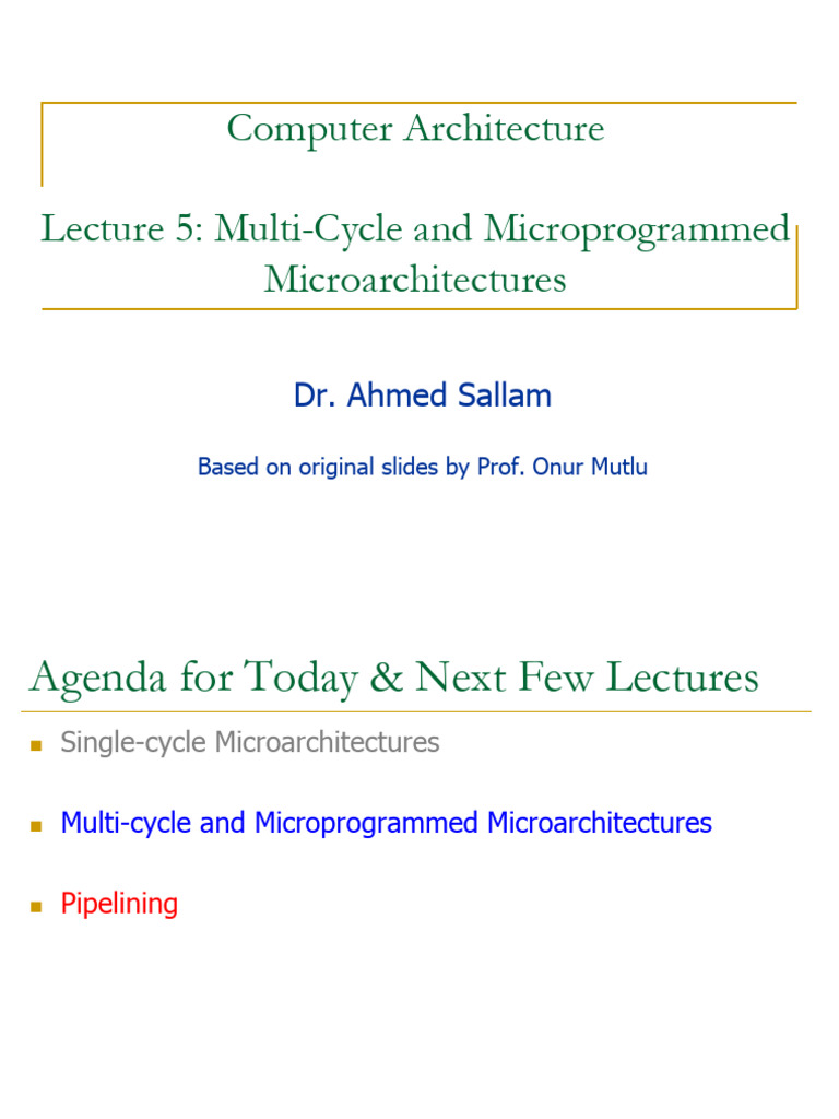 Comparch 05 | PDF | Central Processing Unit | Computer Engineering