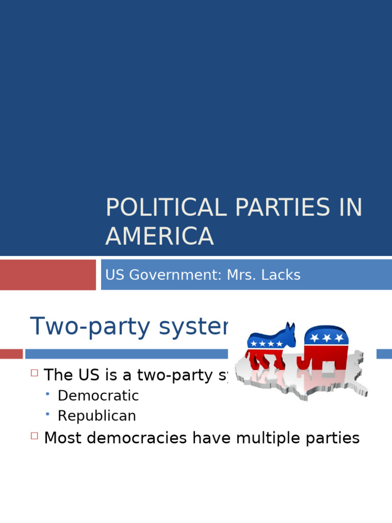 Political Parties in America | PDF | Democratic Party (United States ...