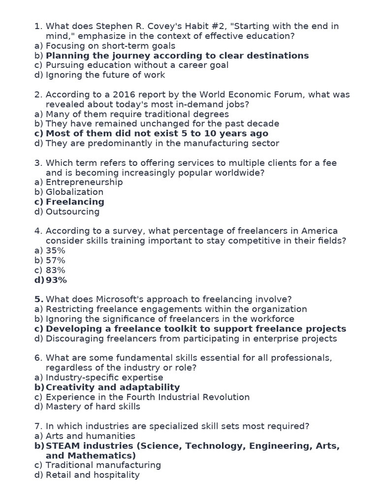 MCQ Slides 1 | PDF | Innovation | Employment