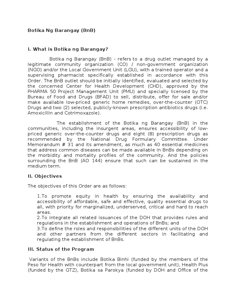 Botika NG Barangay | Download Free PDF | Over The Counter Drug ...