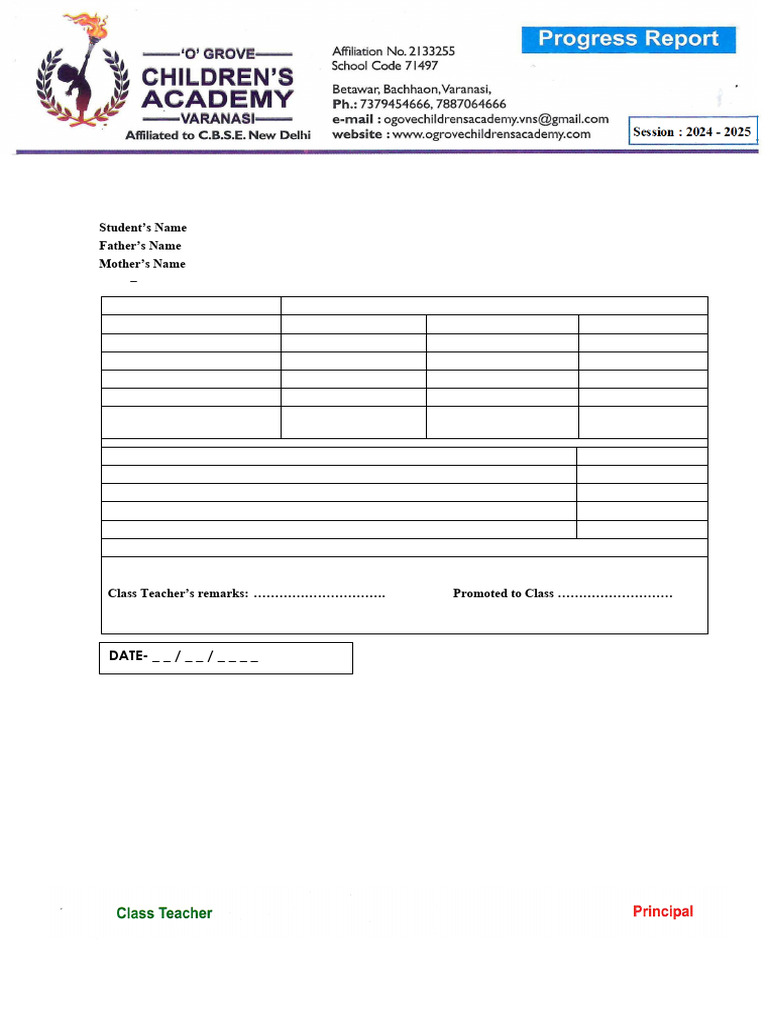 Report Card Class 12TH (Commerce) | PDF