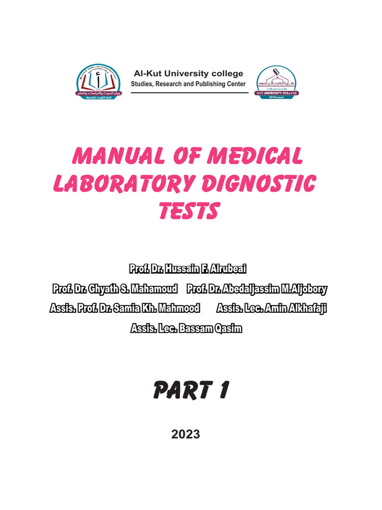 Manual of Medical Laboratory Dignostic Tests Part1 | PDF | Anemia | Red ...
