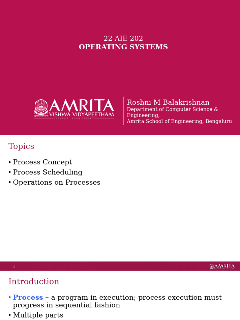 Ch.2 - Process Management | PDF | Process (Computing) | Scheduling (Computing)