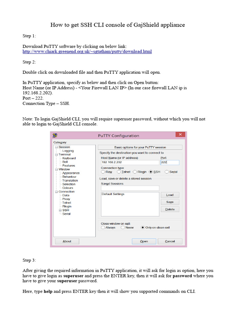 How To Get GajShield SSH Access | PDF