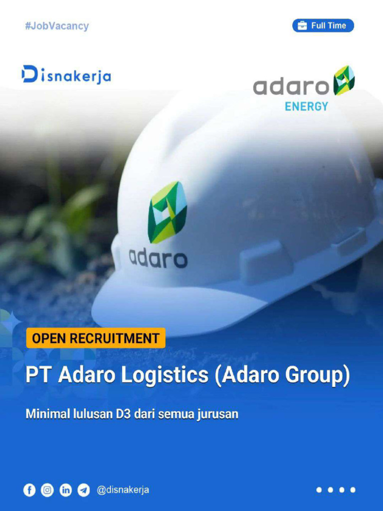 Lowongan Kerja PT Adaro Logistics (Adaro Group) - 1 | PDF