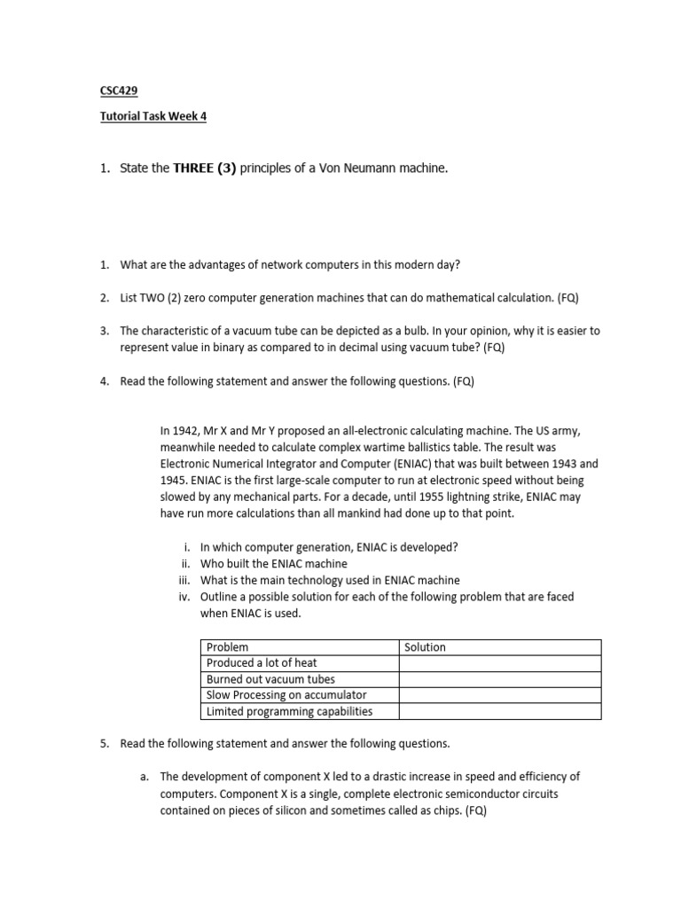 Tutorial Tasks Week 3 Pdf