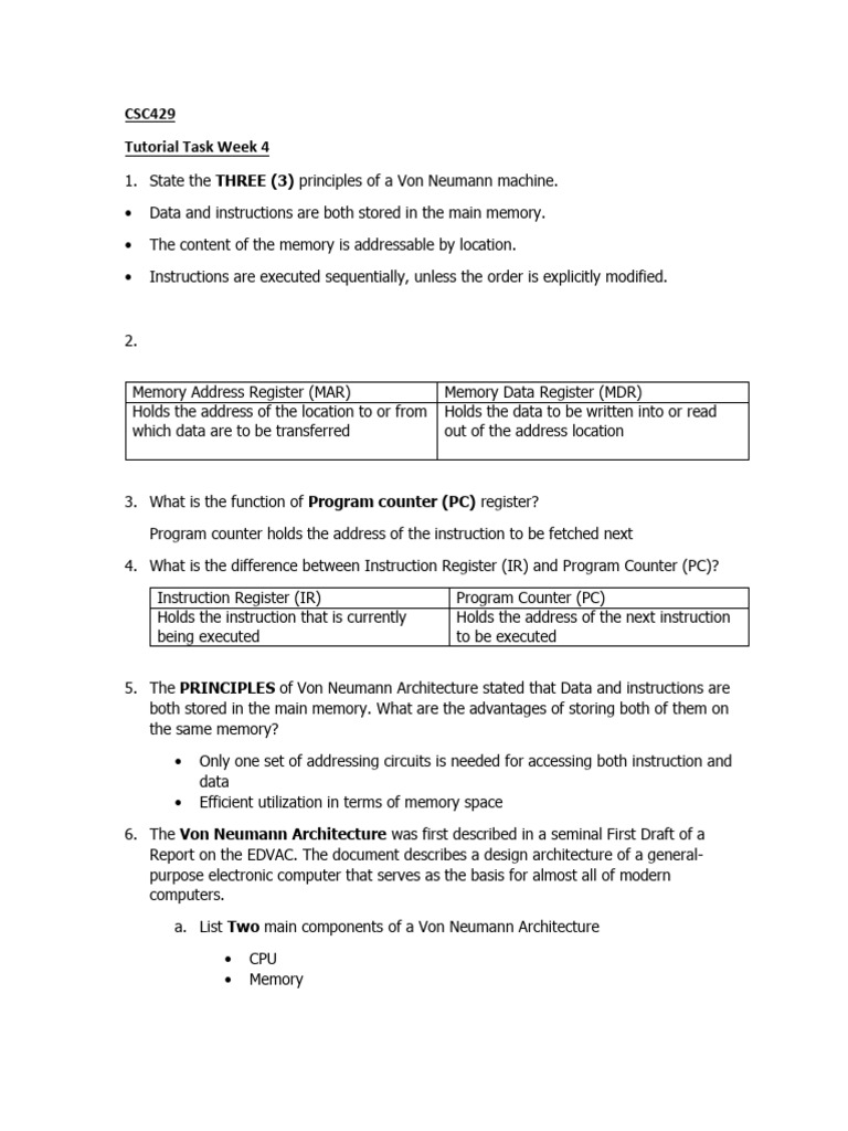Tutorial Tasks Week 4 With Answer Pdf