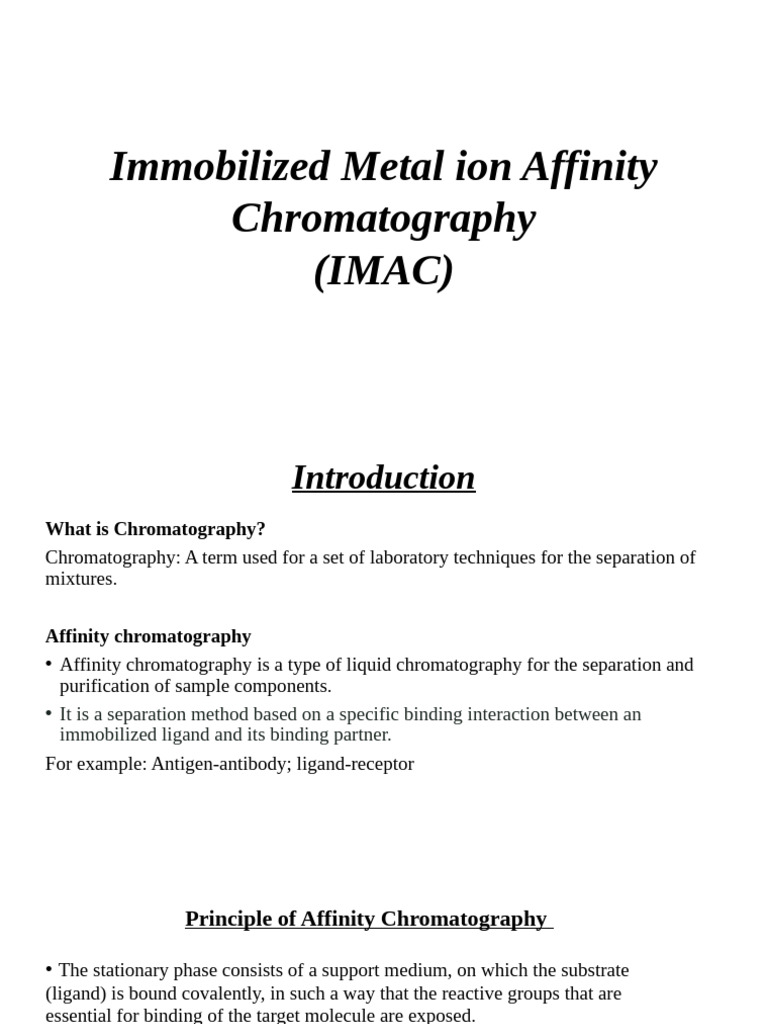 Affinity Chromatography | PDF | Chromatography | Biochemistry