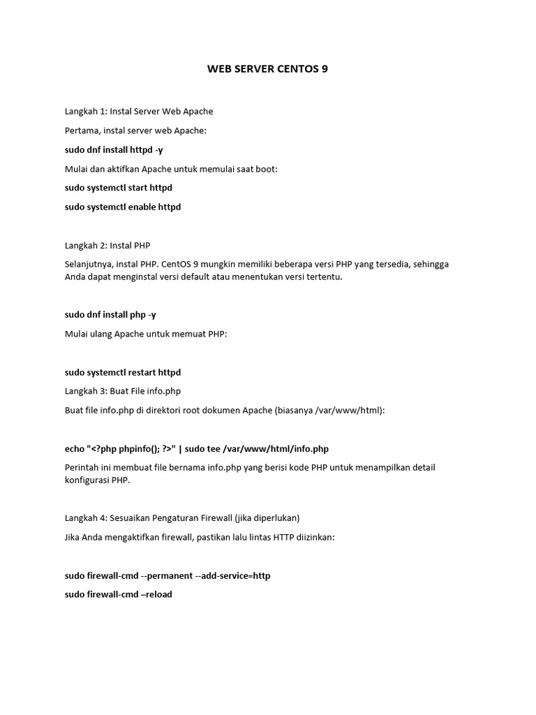 Web Server Centos 9 | PDF