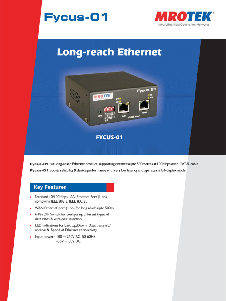 Fycus 01 | PDF | Ethernet | Data Transmission
