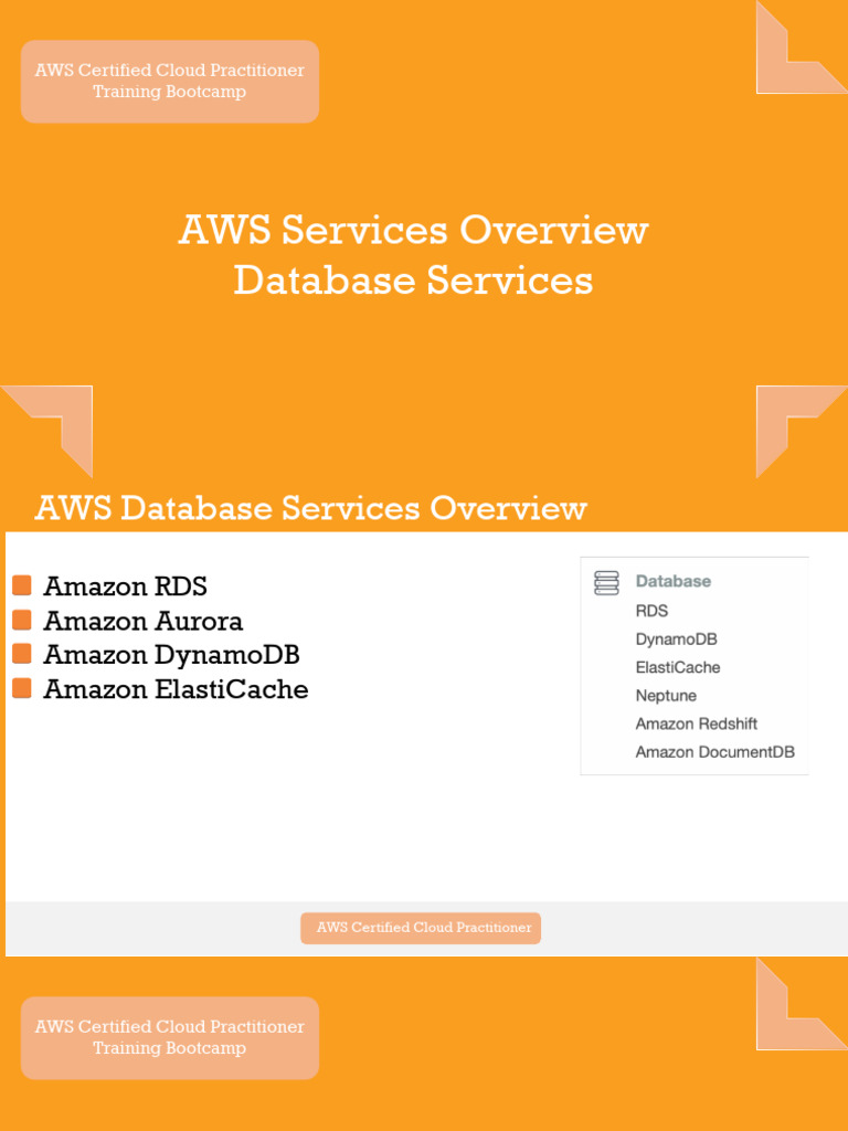 8.4 AWS Services Overview - Database Services | PDF | Databases ...
