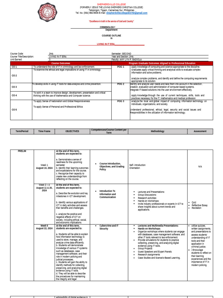Course Outline Template Required 2024 | PDF | Artificial Intelligence ...