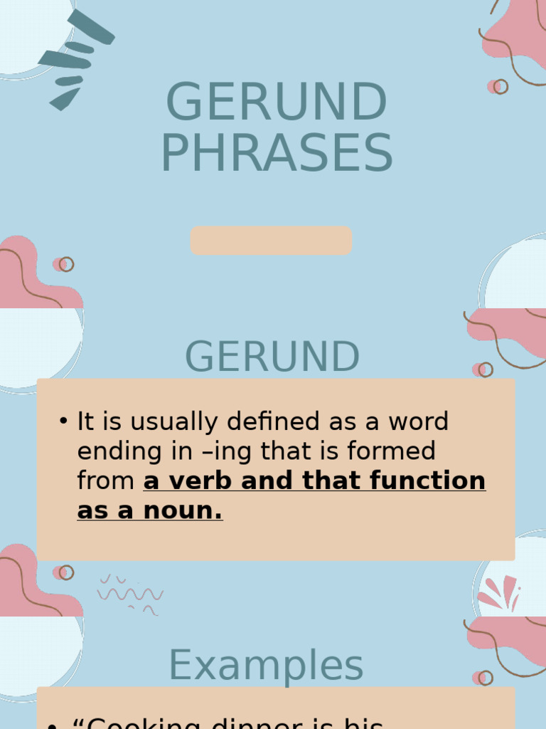Understanding Gerund Phrases | PDF