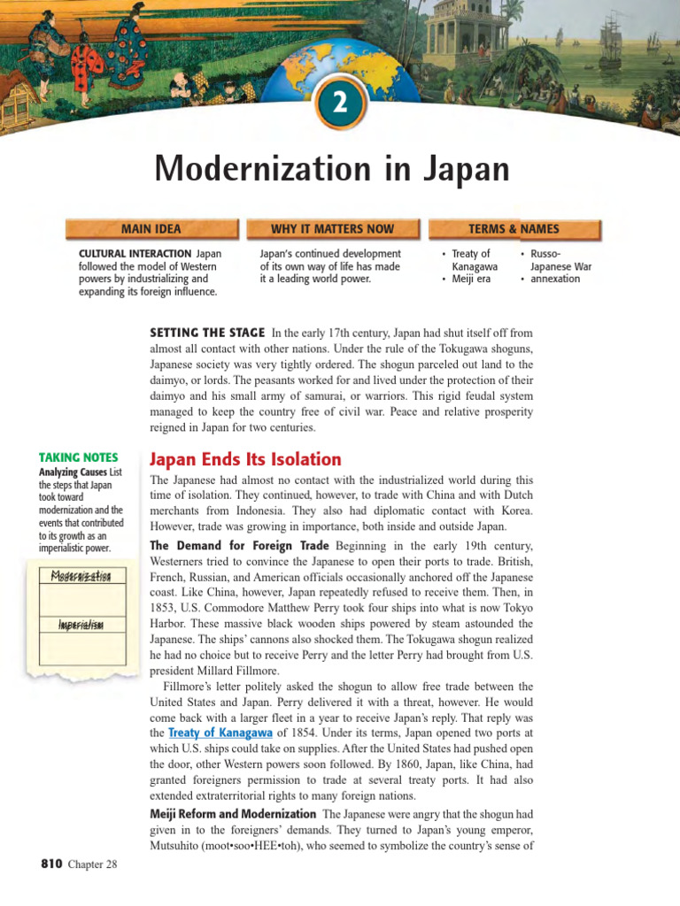 Gr10 Imp Asia L1 Patterns of Interaction Chapter-28 Meiji Japan | PDF ...