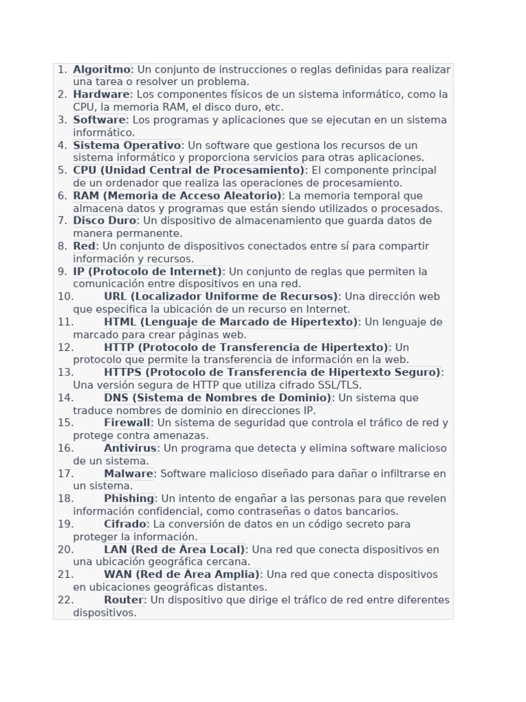 Glosario de Términos Tecnológicos | PDF | Red mundial | Internet y web