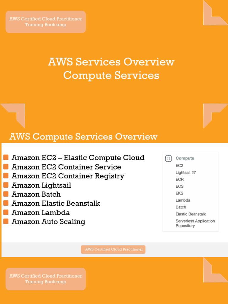 8.2 AWS Services Overview - Compute Services | PDF | Amazon Web ...