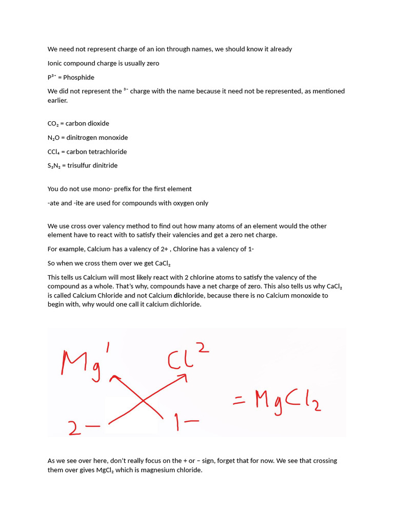 Chemisty Chemical Formula Naming | PDF