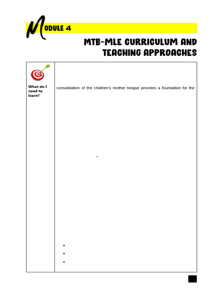 MTB-MLE Curriculum and Teaching Guide | PDF | Second Language | Learning