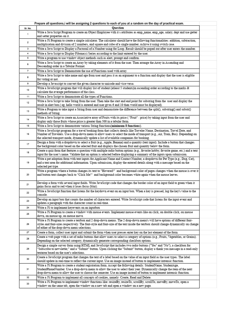 QB - Css PR Exam 2024 p16-1 | PDF | Java Script | Http Cookie