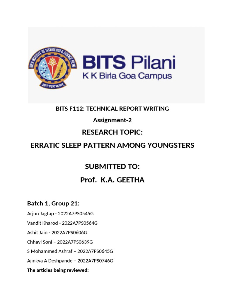 TRW FINAL ASSIGNMENT 2 (Edited) | PDF | Human Diseases And Disorders | Sleep Medicine