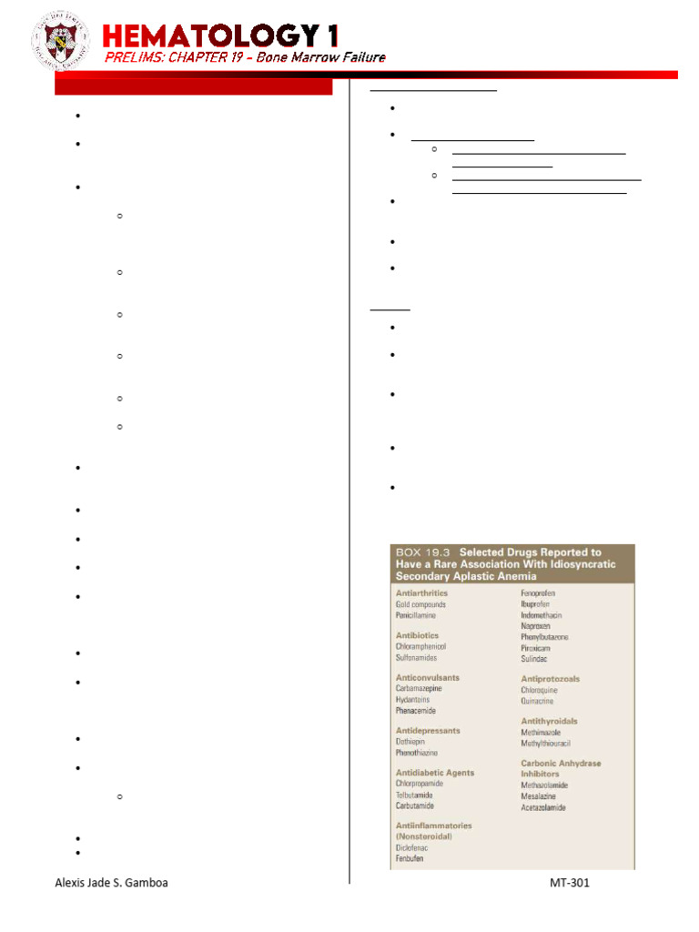 TRANSES-CHAPTER 19 - Bone Marrow Failure | PDF | Anemia | Bone Marrow