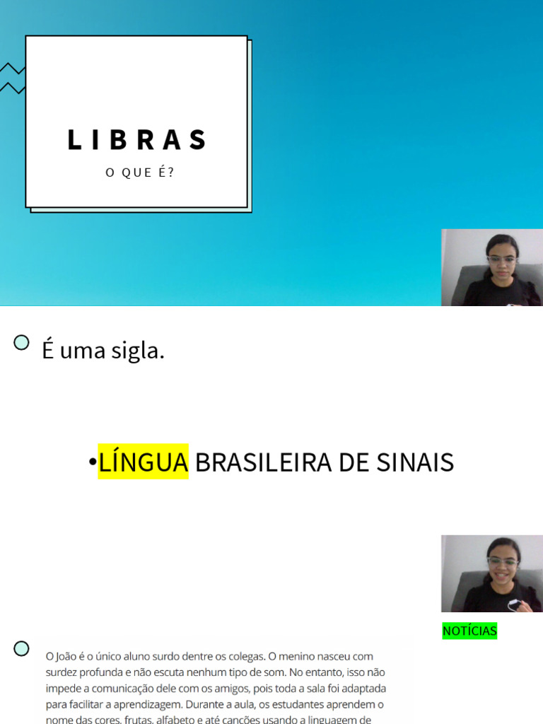 LIBRAS - CCB (Língua e Linguagem) | PDF