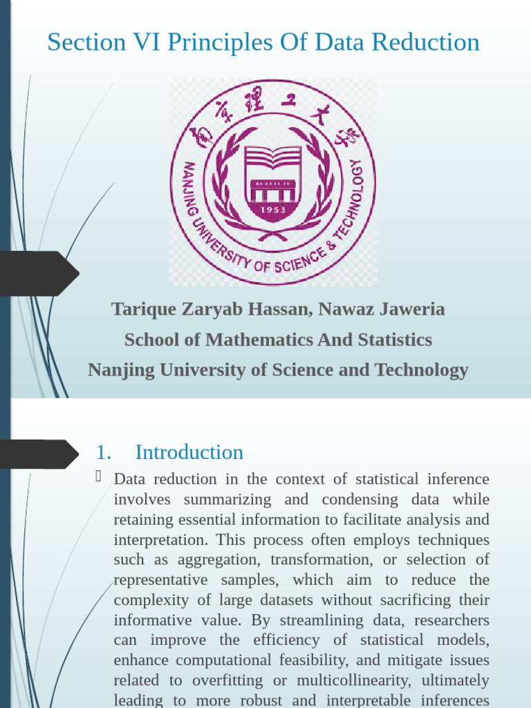 Principles of Data Reduction in Statistics | PDF | Statistics ...