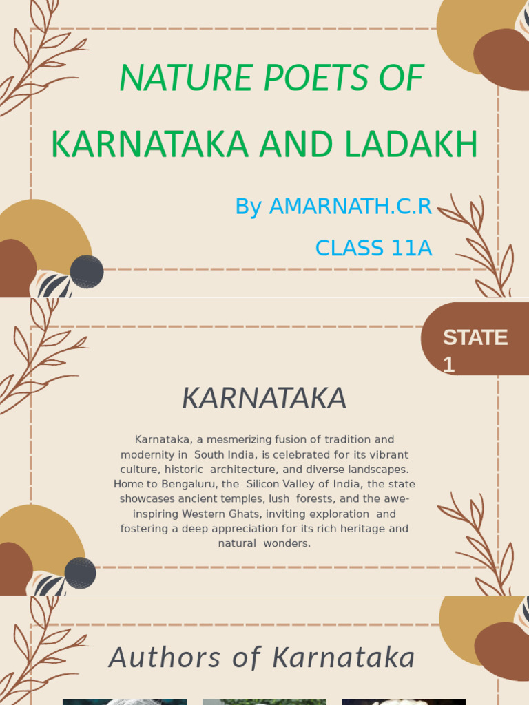 Nature Poets of Karnataka and Ladkh | PDF | Nature | Natural Environment