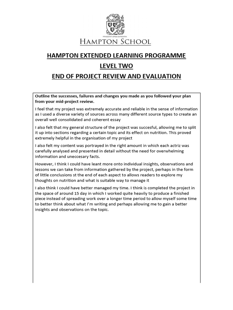 Help Level 2 Evaluation Form | PDF