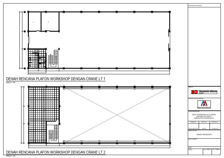 Shop Drawing Gedung Workshop PT - Meta Bakti Mandiri Ar-10 | PDF