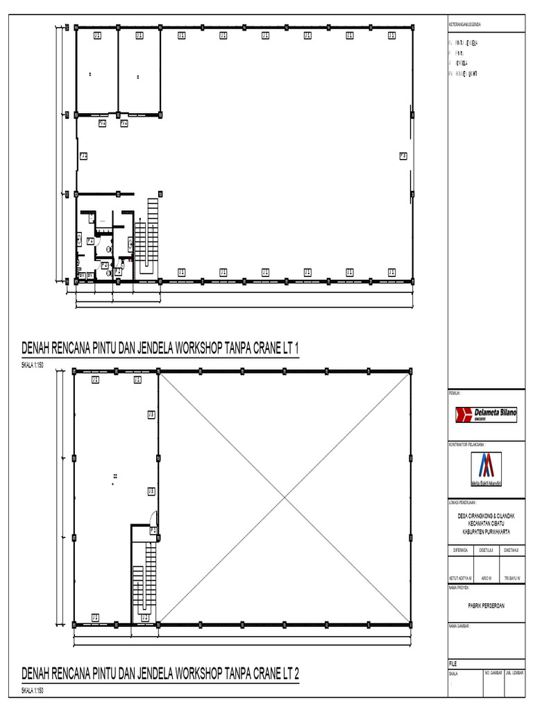 Shop Drawing Gedung Workshop PT - Meta Bakti Mandiri Ar-07 | PDF