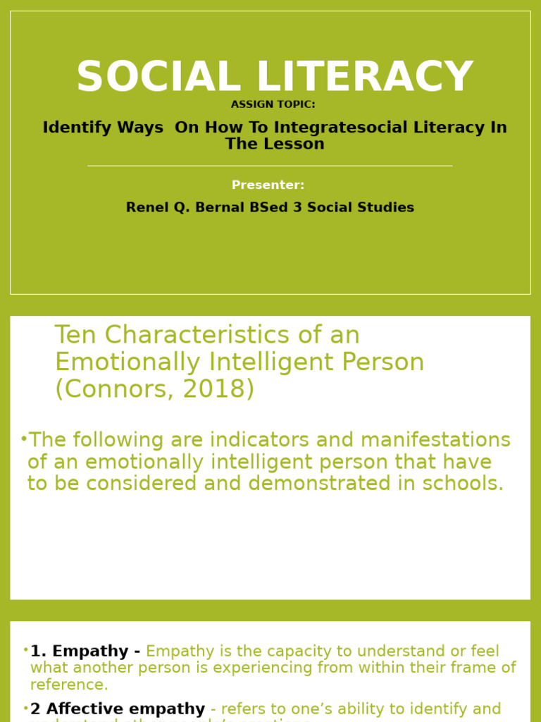Social Literacy | PDF