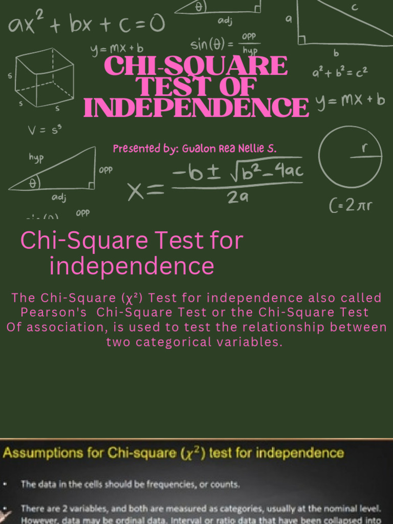 Chi Square Test For Independence - 20241108 - 105910 - 0000 | PDF