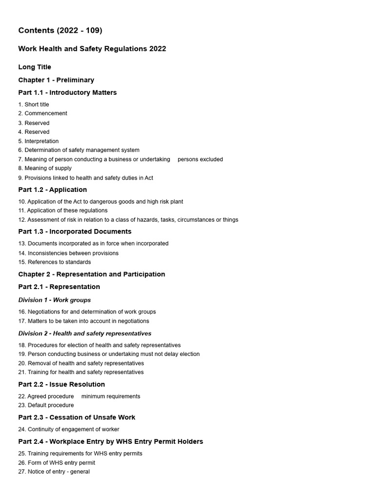 WHS Regulations 2022 - Tasmania | PDF | Dangerous Goods | License