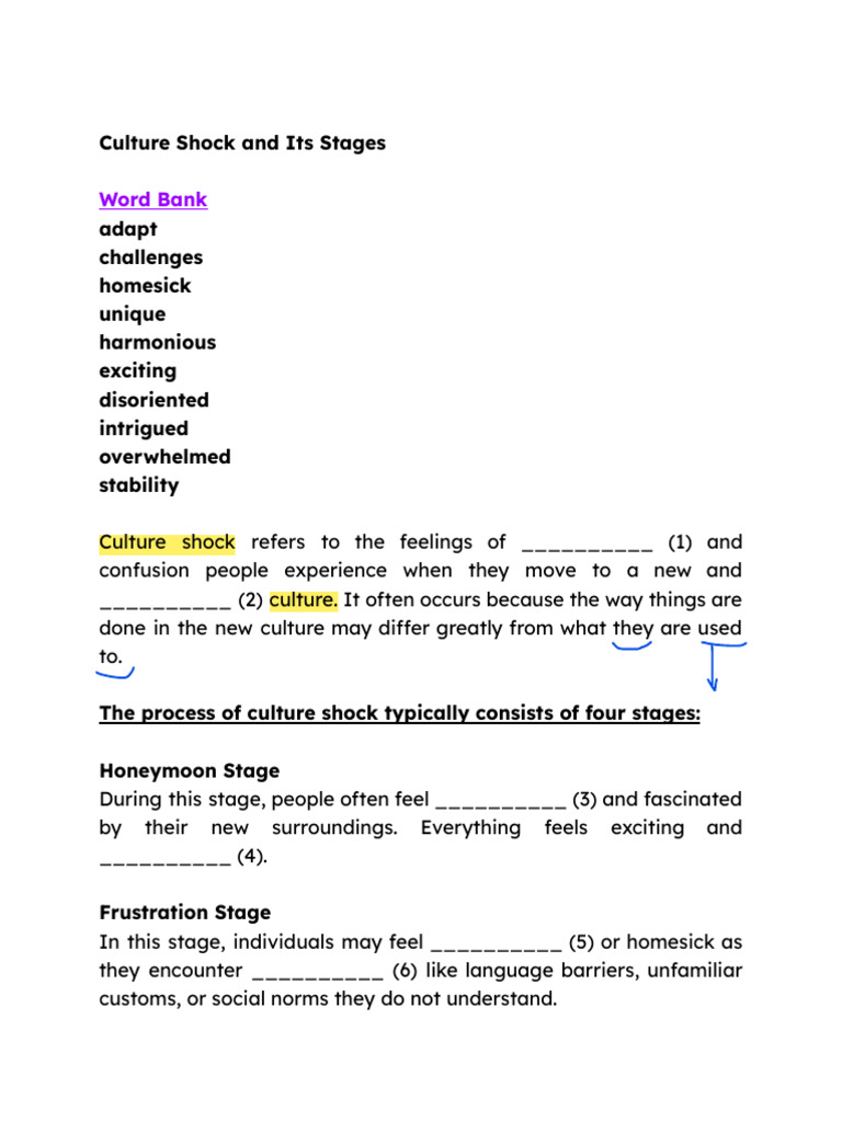 Culture Shock and Its Stages | PDF