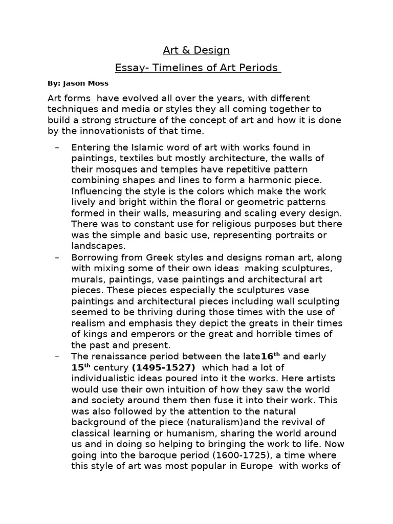 Art and Design Essay | PDF