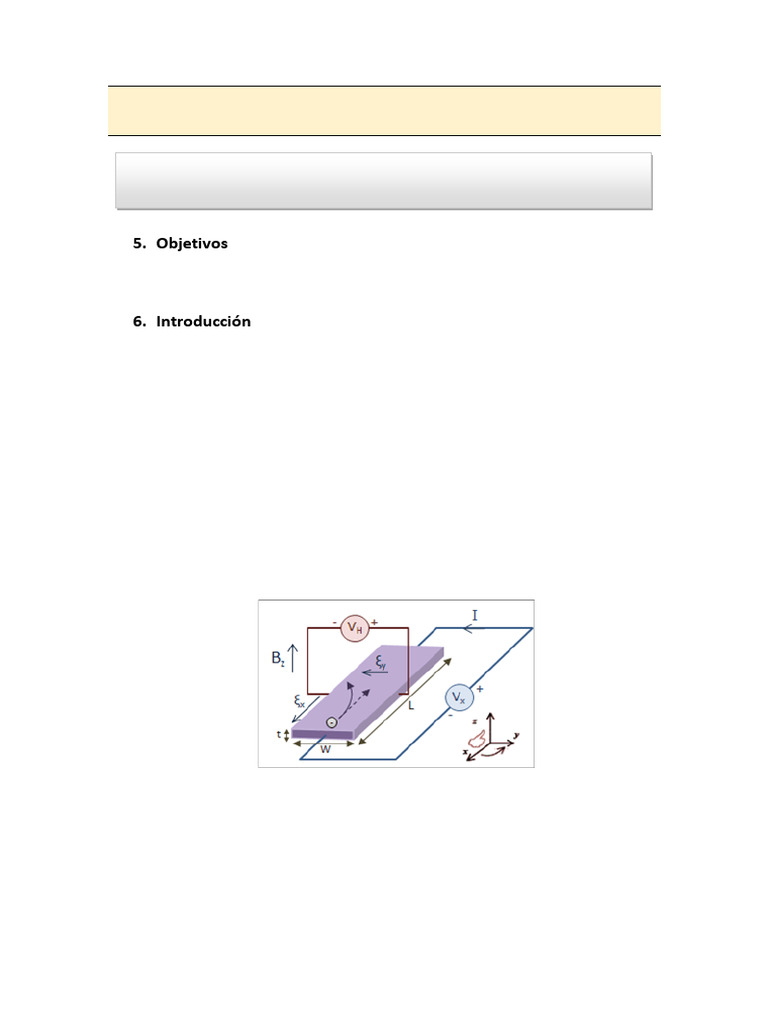 Práctica 03 Efecto Hall | PDF | Ingeniería de Edificación | Electromagnetismo