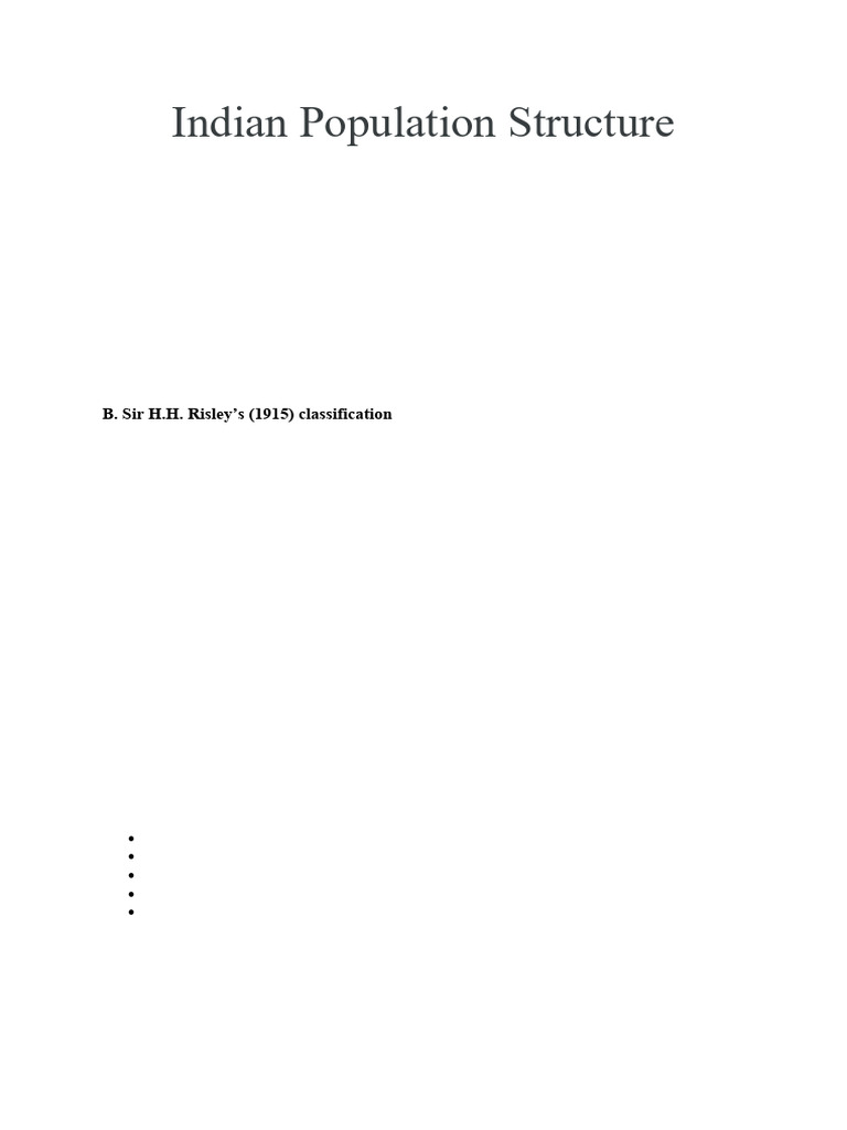 Indian Population Structure | PDF | Race (Human Categorization) | Genetics