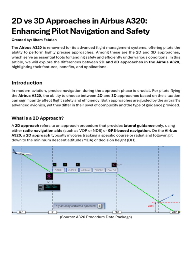 2D Vs 3D Approach A320 | PDF | Aviation Safety | Aerospace