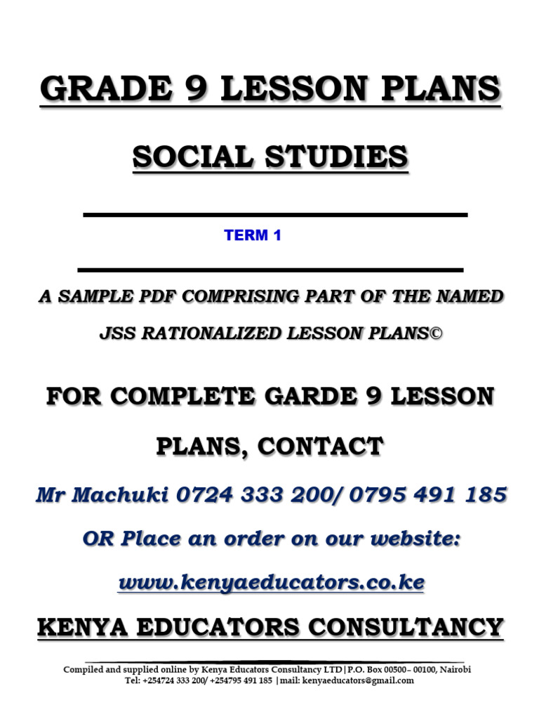 Grade 9 Social Studies Lesson Plans | PDF | Social Sciences | Learning
