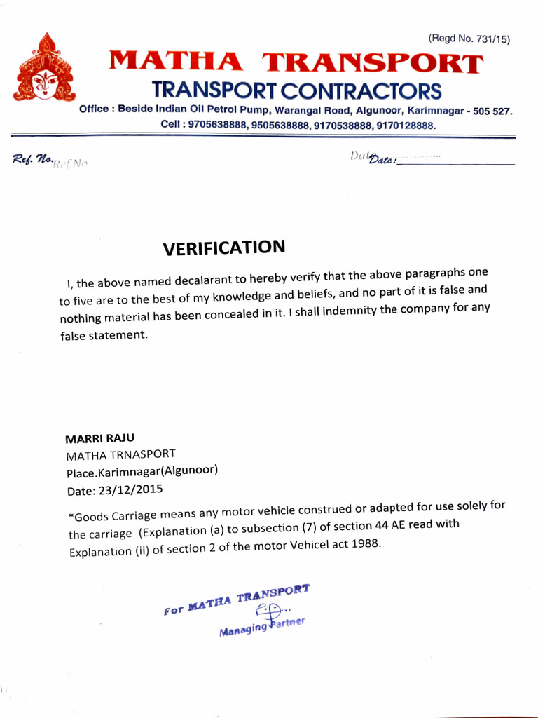 Matha Transport | PDF