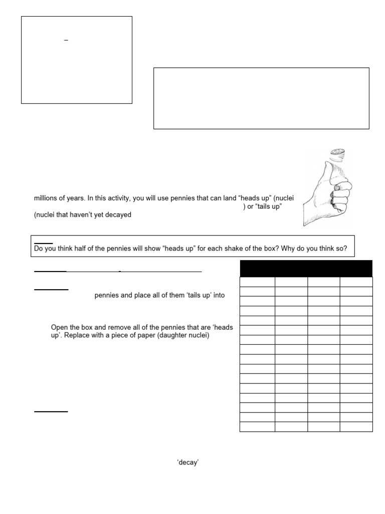 Chemistry-Half Life of A Penny Activity 2.1.18 | PDF | Radioactive ...