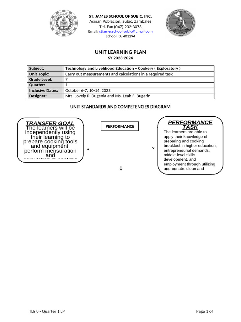 LP3 - Q1 - Grade 7 - Cookery - Exploratory | PDF | Occupational Safety And Health | Learning