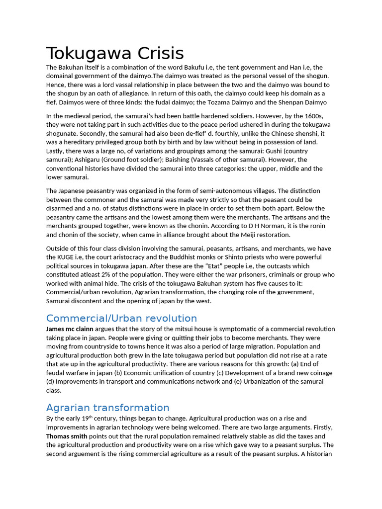 Bakuhan System | PDF | Samurai | Feudal Japan