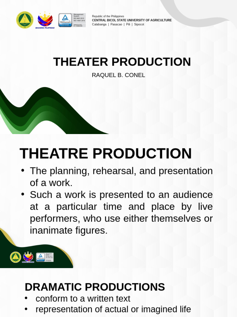 Theatre Production | PDF | Theatre | Entertainment