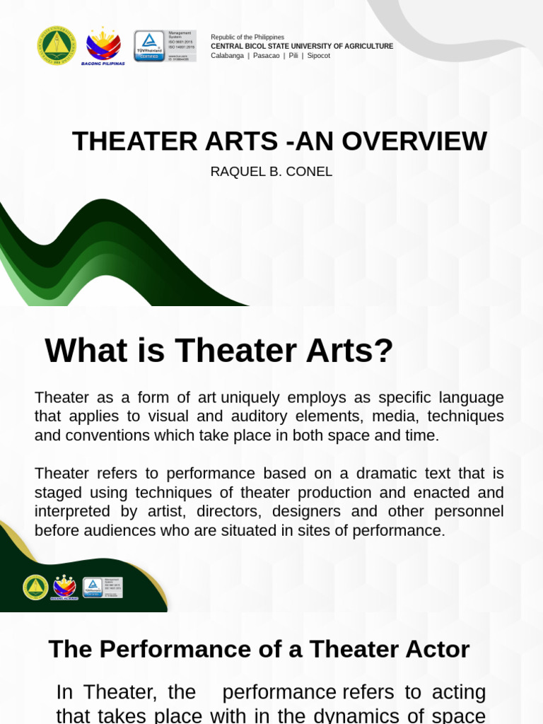Theater Arts Overview | PDF | Puppetry | Theatre