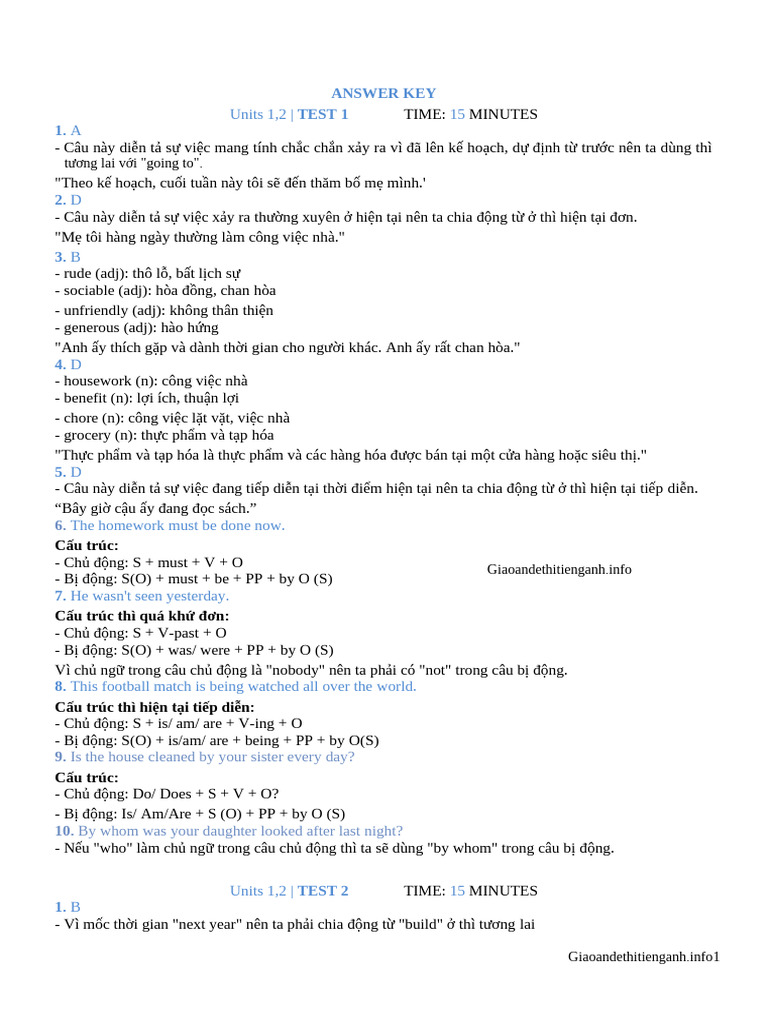 Answer Key | PDF