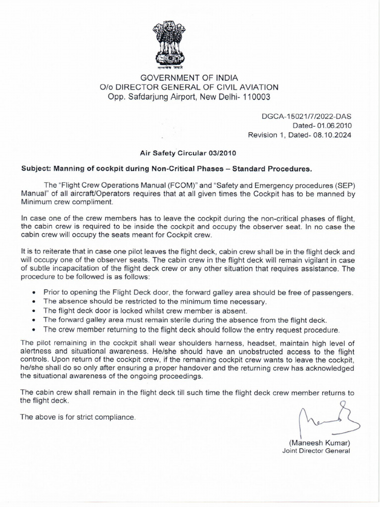 Air Safety Circular 03 of 2010 Rev 1 | PDF